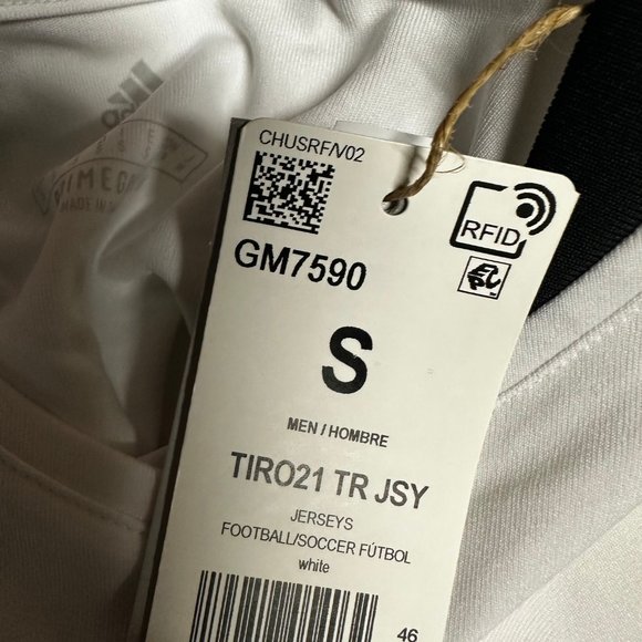 adidas | Shirts | Adidas Mens White Tiro 2 Gm759 Short Sleeve V Neck ...